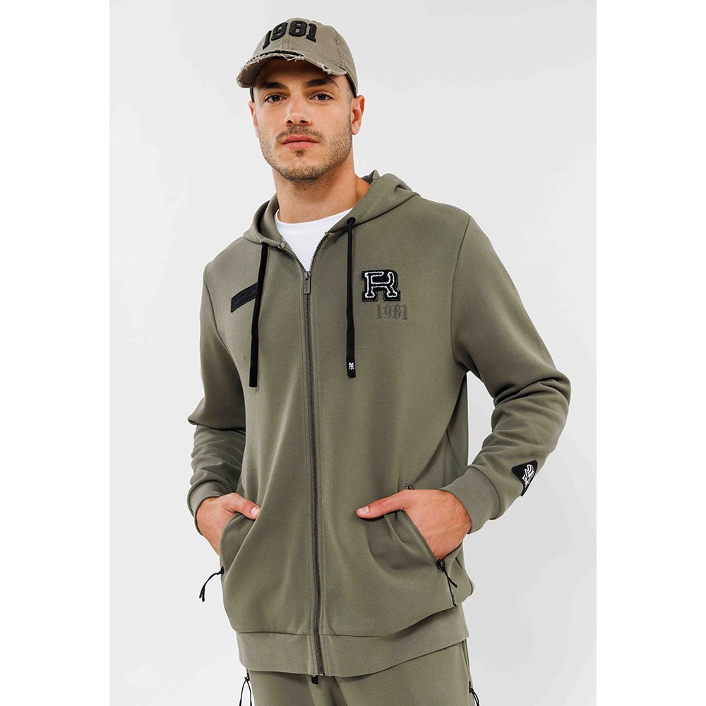 ג'קט קפוצ'ון ריפליי R Logo & Patch גברים- פלטין