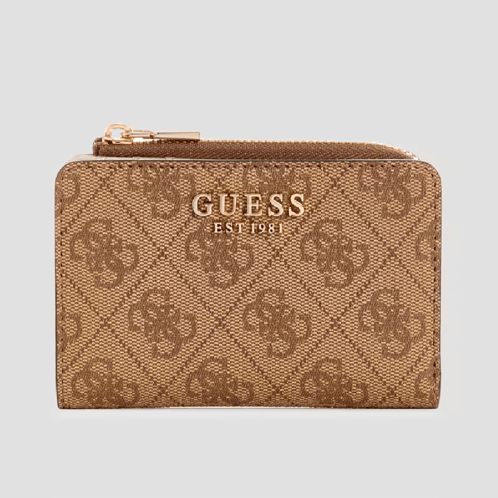 ארנק Guess Laurel Slg Zip Arnd Card Case נשים - פלטין
