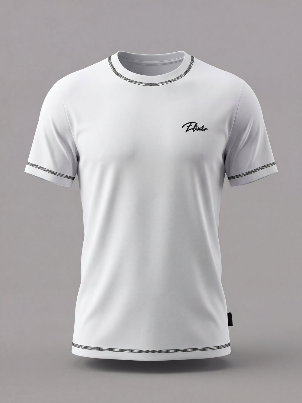 חולצת טישירט קצרה אליקסיר Small Logo & Hand Sewing גברים - פלטין