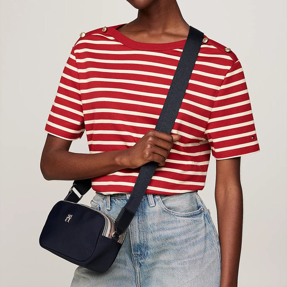 תיק טומי הילפיגר Poppy Camera Corp נשים- פלטין