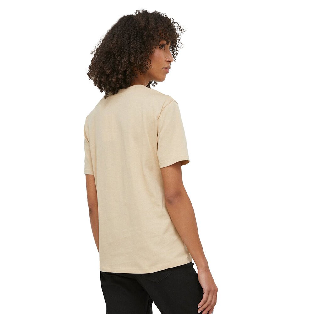 חולצת טישרט קלווין קליין קצרה Embro Badge V-Neck נשים- פלטין