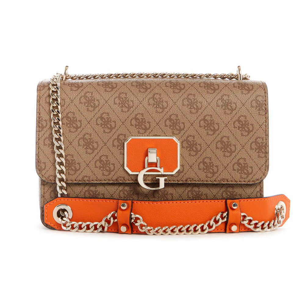 תיק צד Guess נשים Alisa Convertible Crossbody- פלטין