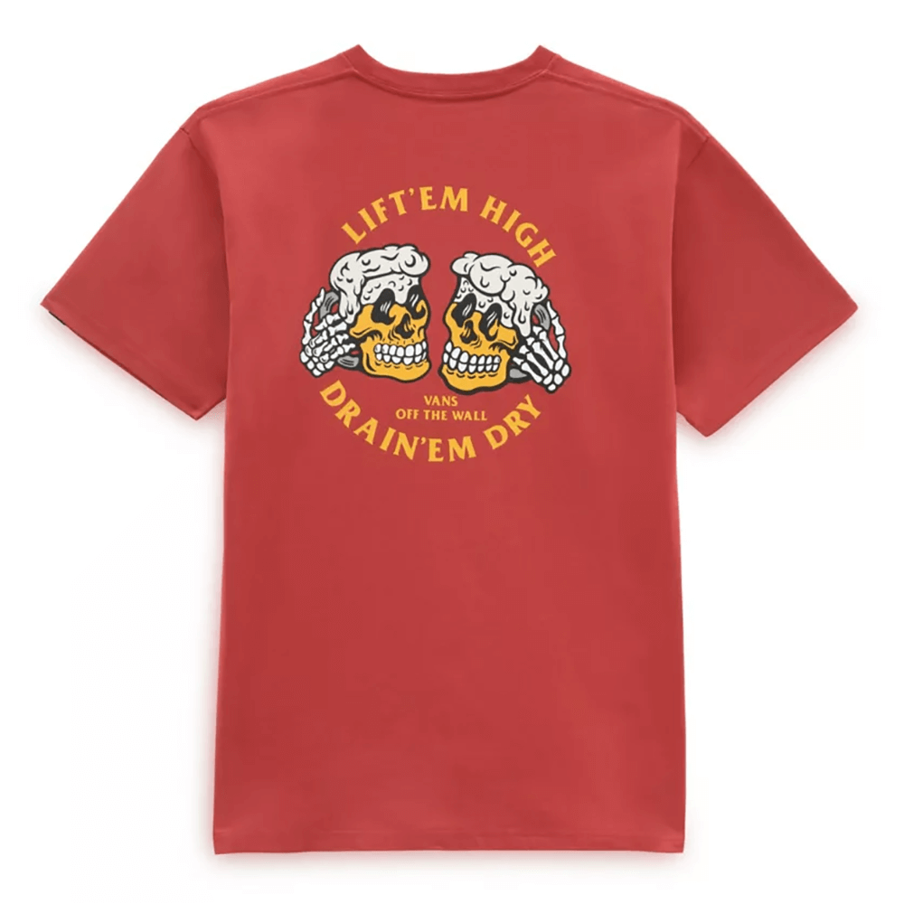 חולצת טישירט קצרה ואנס Drain Em Dry גברים- פלטין